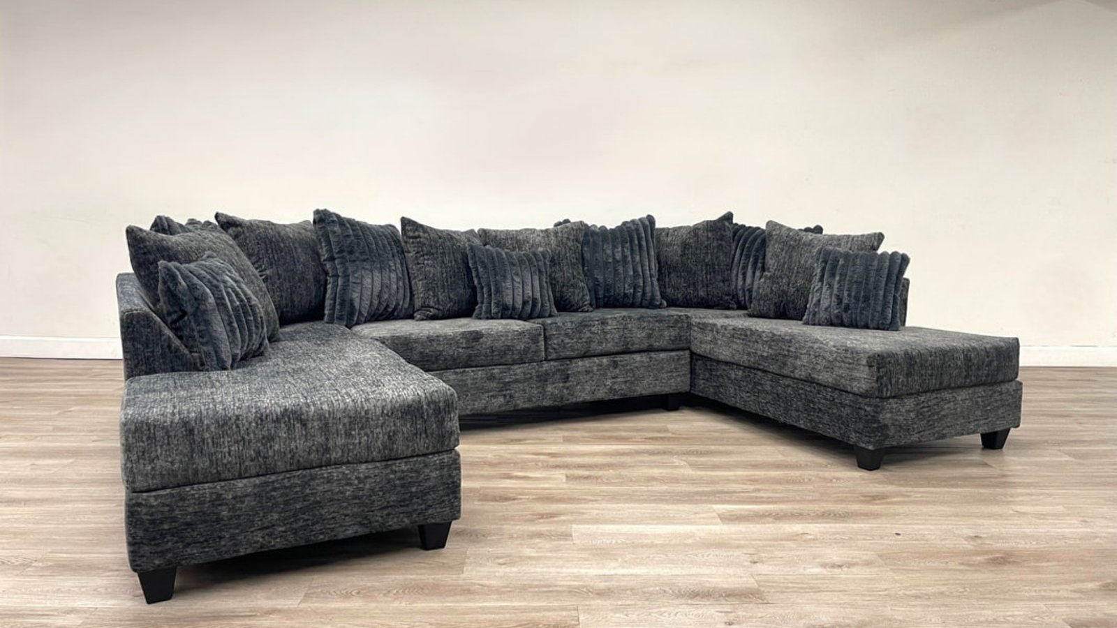 Gray Oversized 3pc Sectional - Bestbuy Furniture